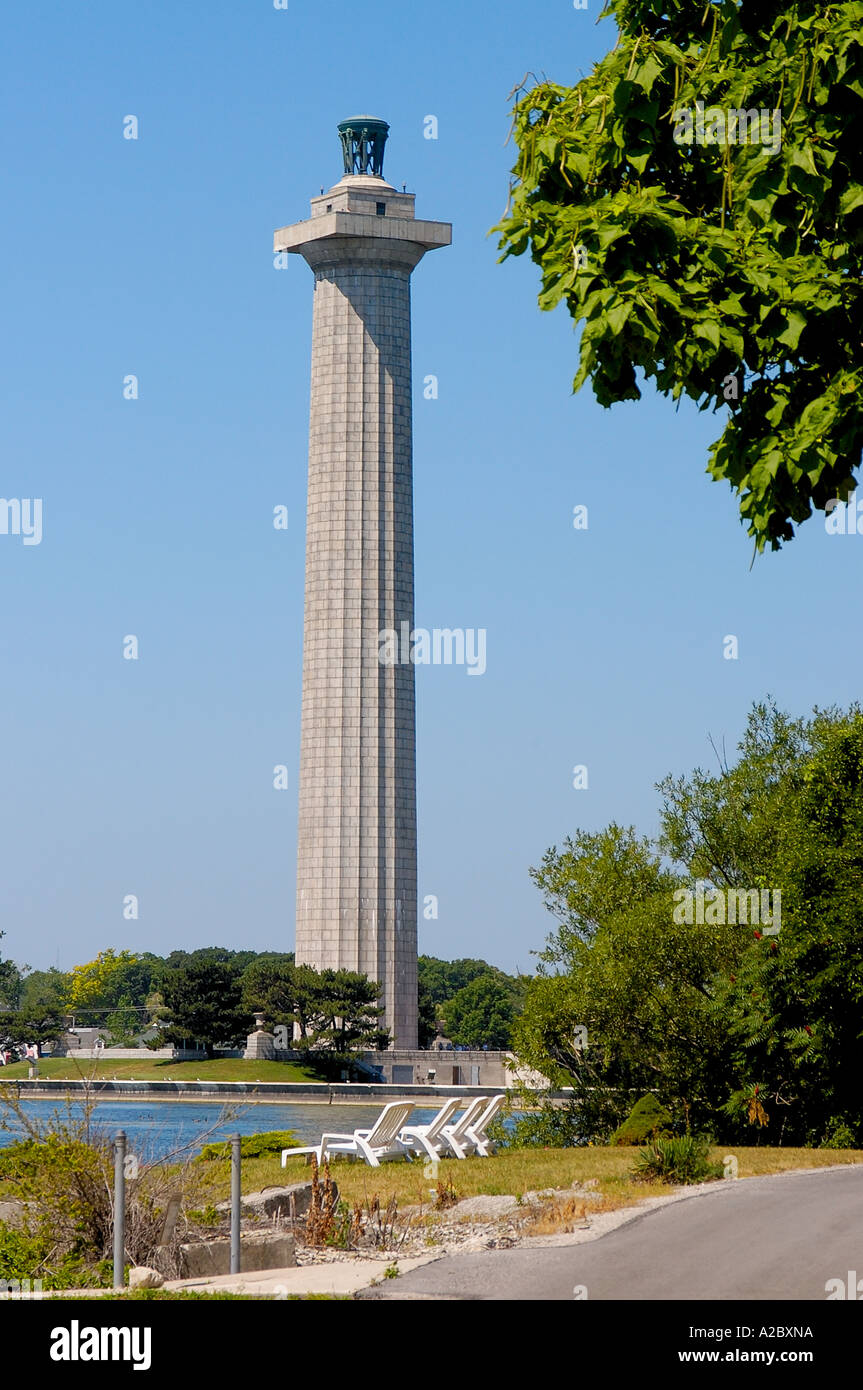 Admiral Perry s Monument on the island of Put-In-Bay Ohio Stock Photo ...