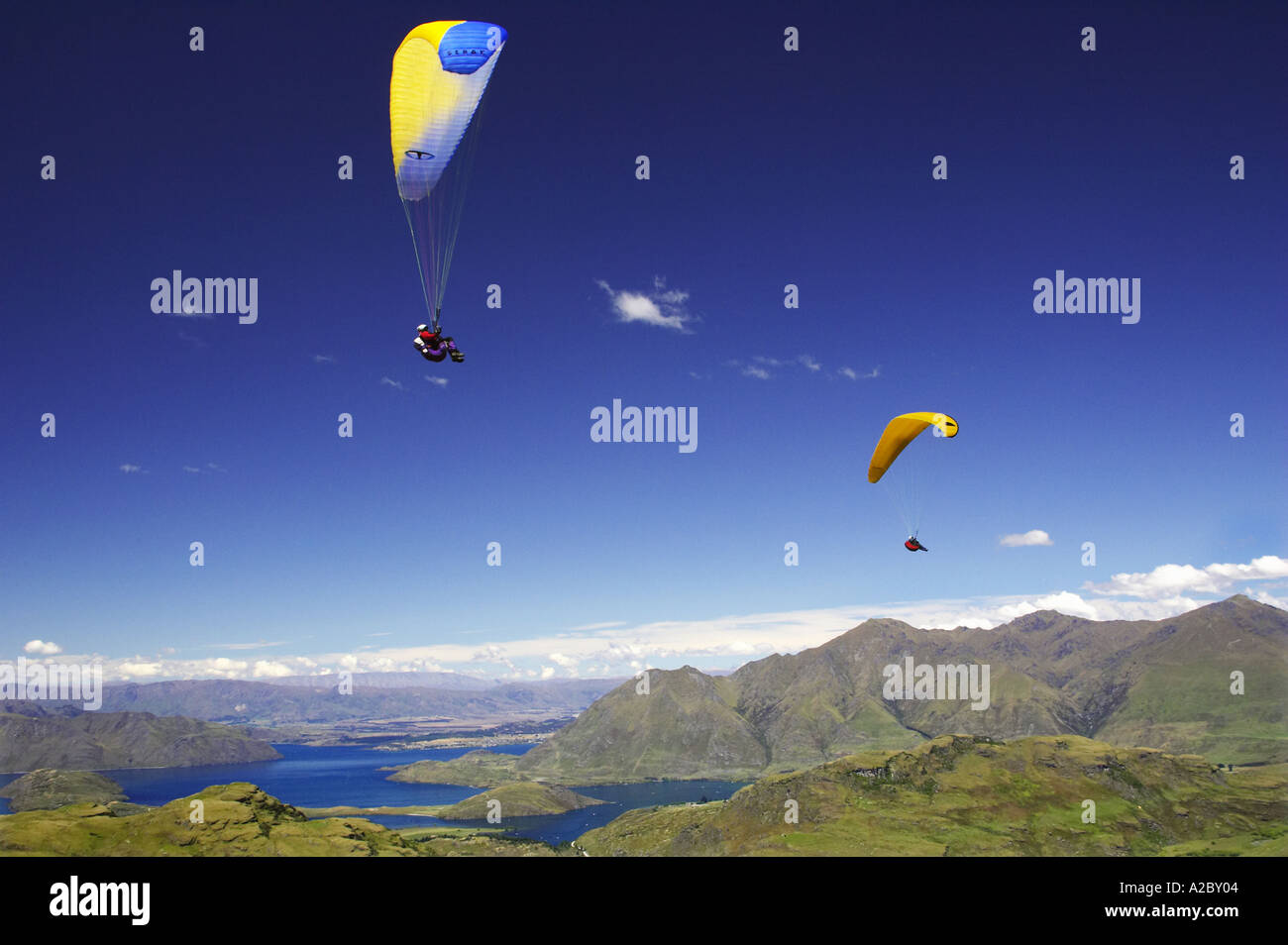 Paraglider Treble Cone Wanaka South Island New Zealand Stock Photo - Alamy