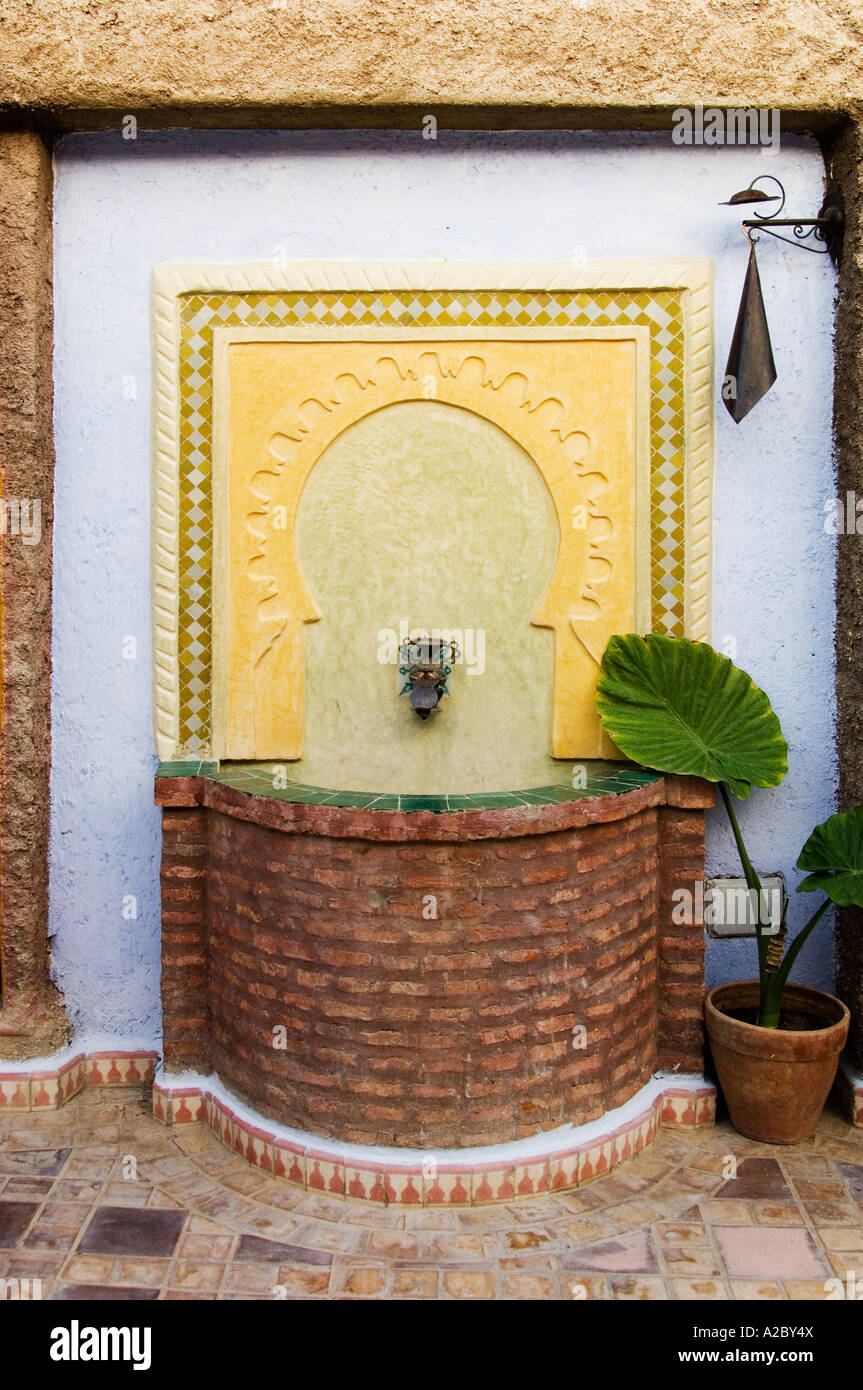 Drinking water fountain detail at Casa Hassan restored traditional ...