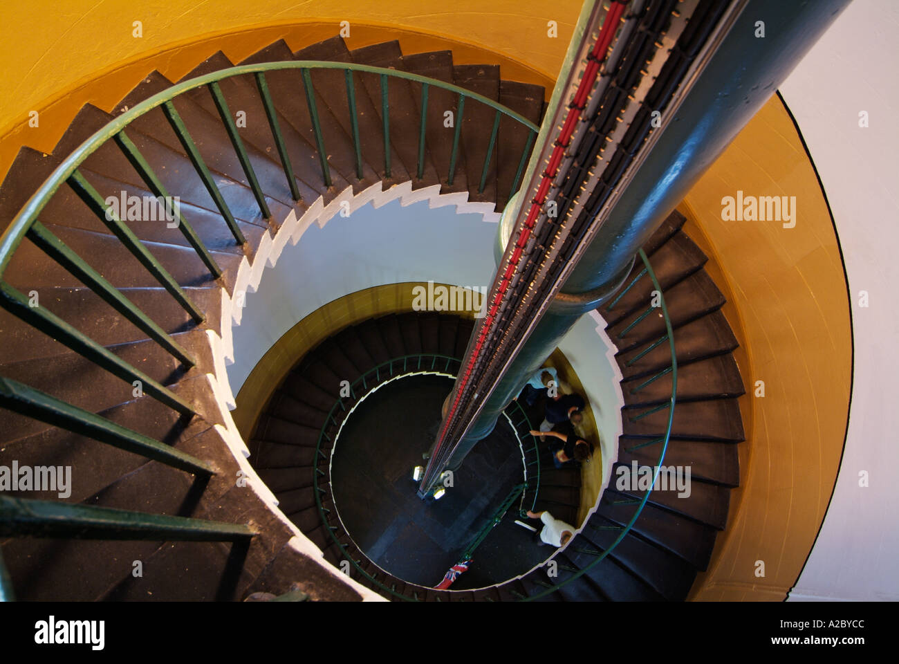 New painted spiral staircase inside the new Flamborough lighthouse near ...