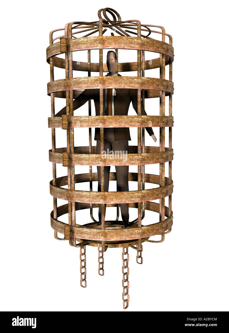 Man in a cage Cut Out Stock Images & Pictures - Alamy