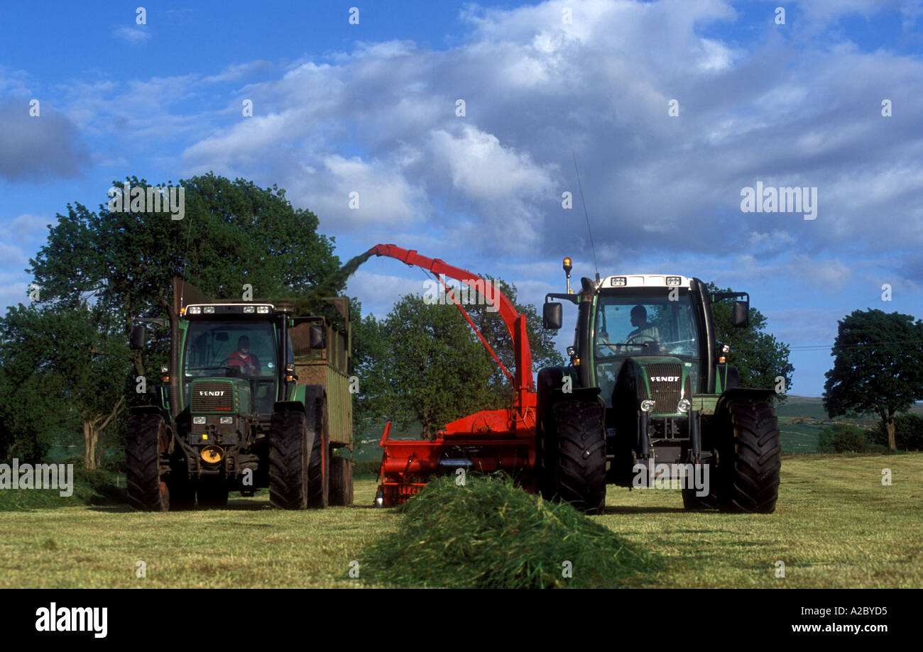 Farmer making silage Stock Photo - Alamy