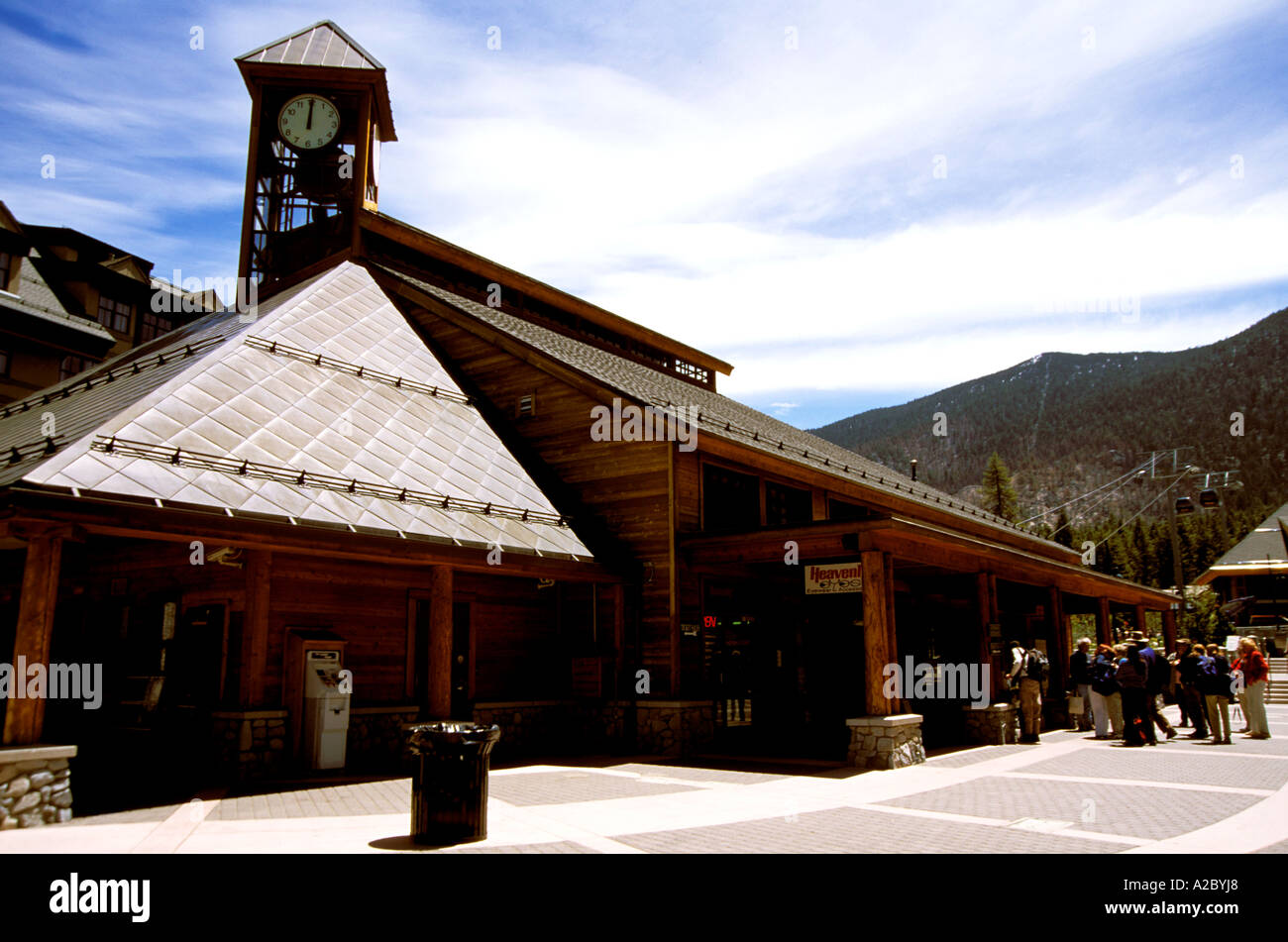 Heavenly Valley Gondola terminal at Lake Tahoe, California Stock Photo ...