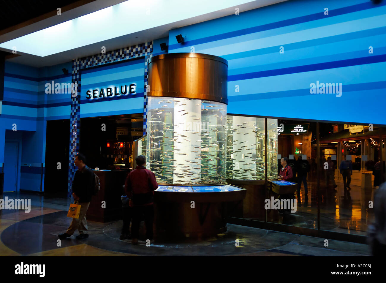 The Sea Blue Simple Fish Display Outside the Seablue Restaurant in MGM ...