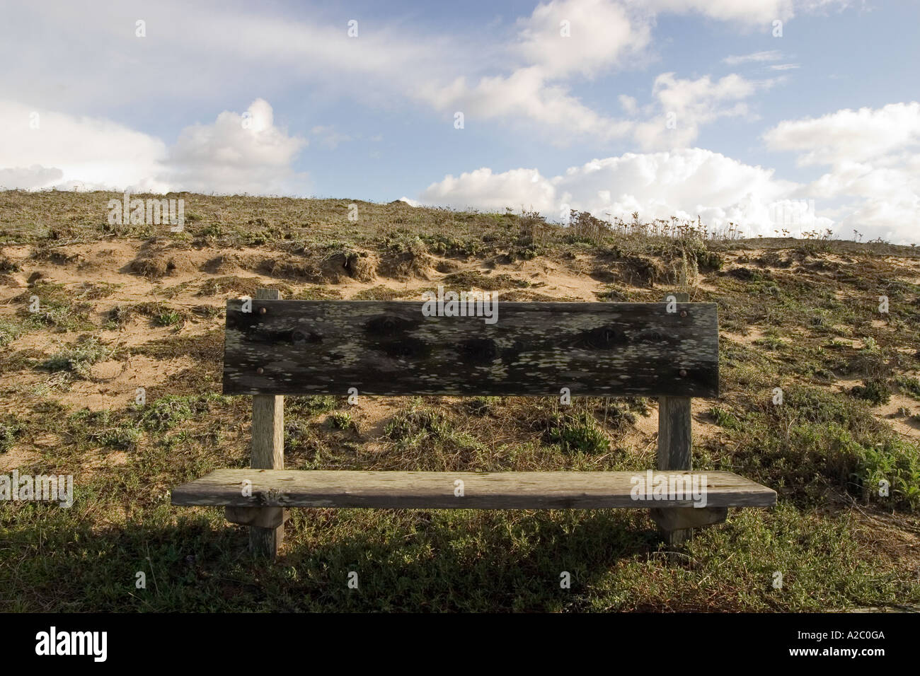 Bench at the beach Stock Photo - Alamy