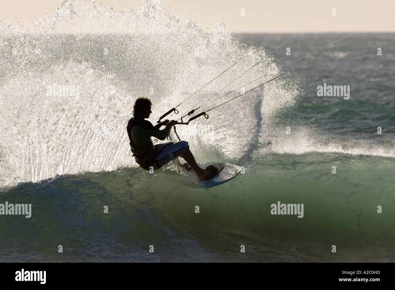 Kitesurfer in Action Stock Photo - Alamy
