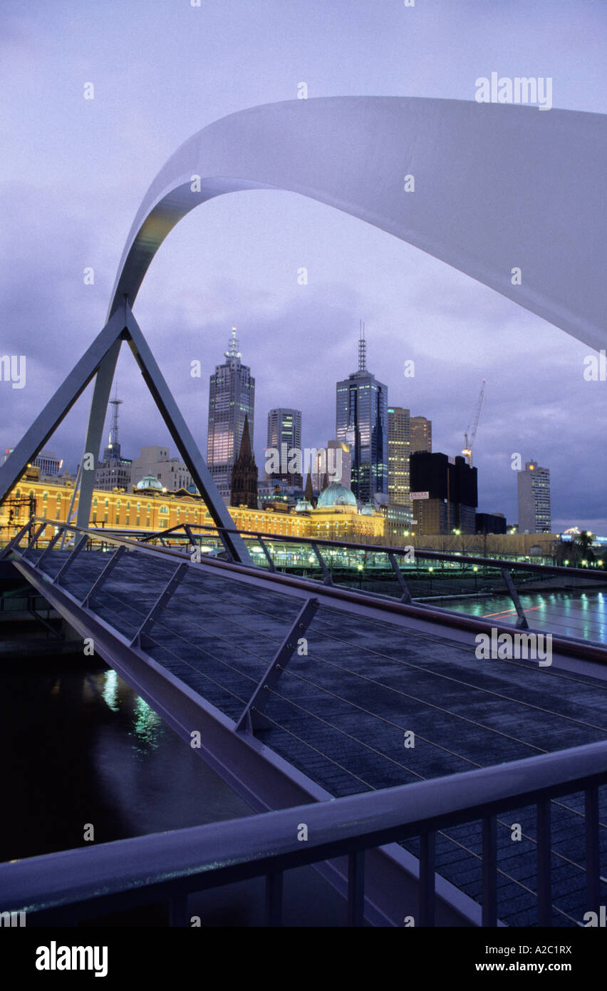 Foot bridge melbourne hi-res stock photography and images - Alamy