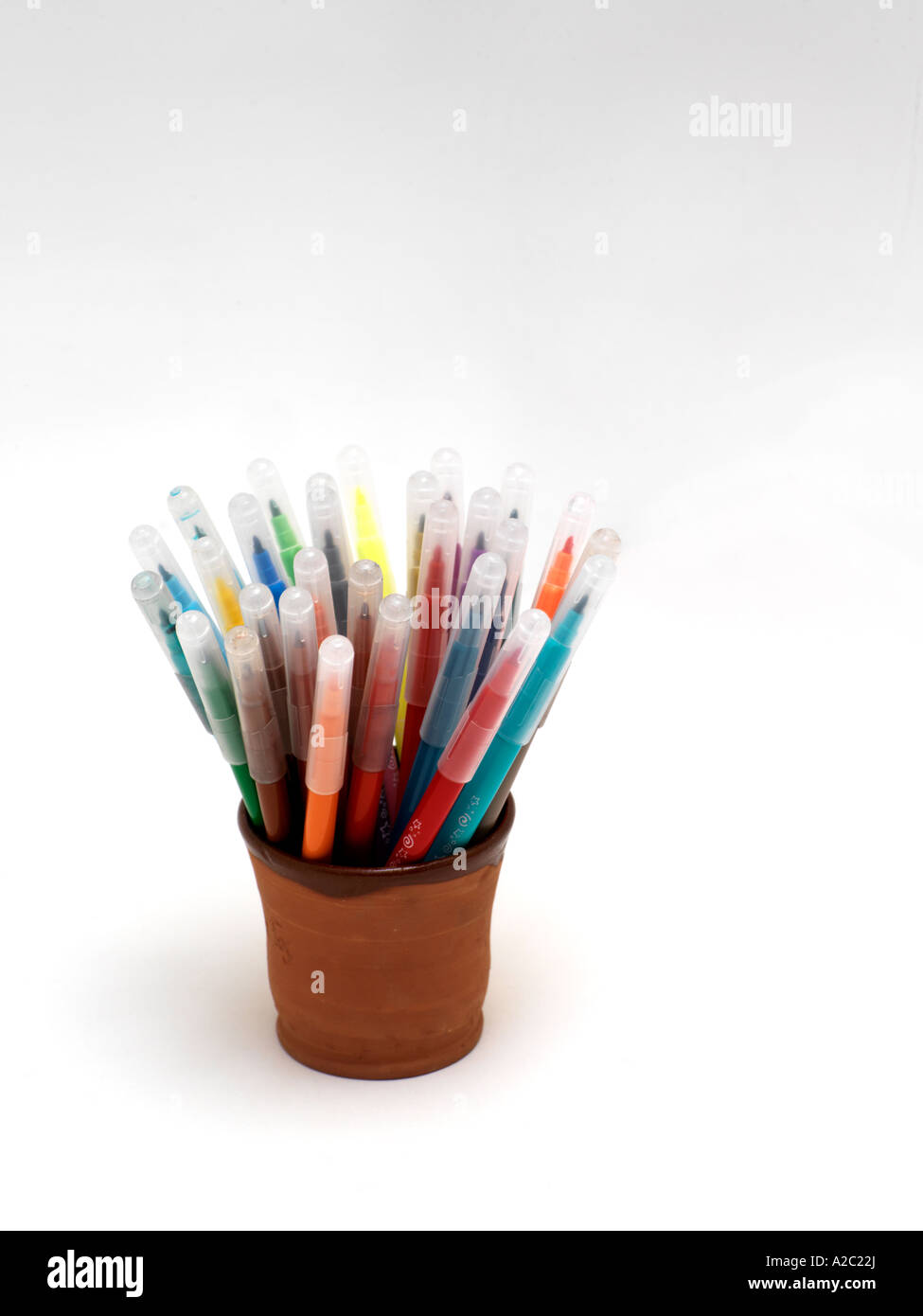 Colouring pens pot hi-res stock photography and images - Alamy