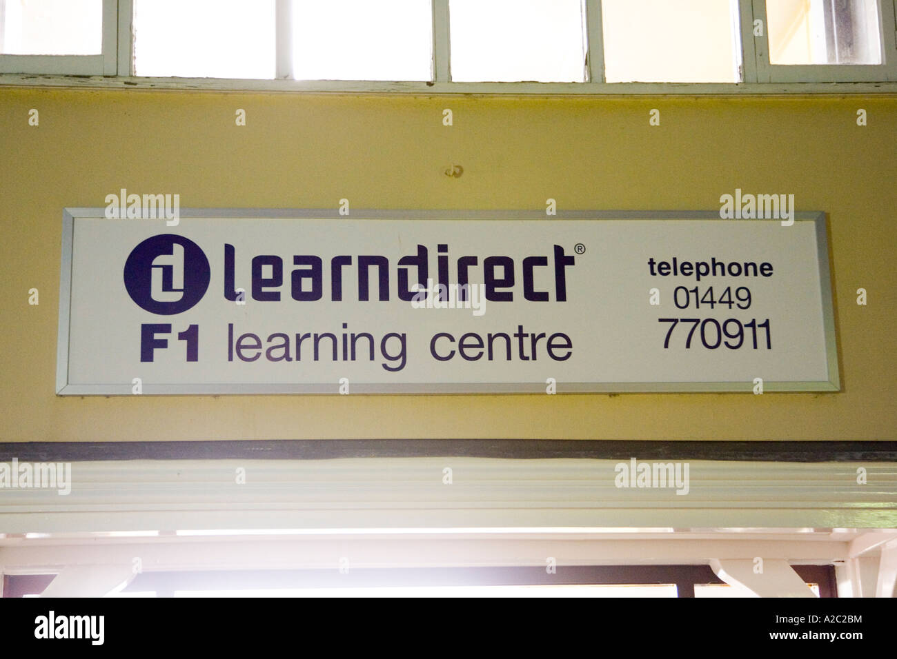 LearnDirect office sign in town of Stowmarket Suffolk UK December 2006 ...