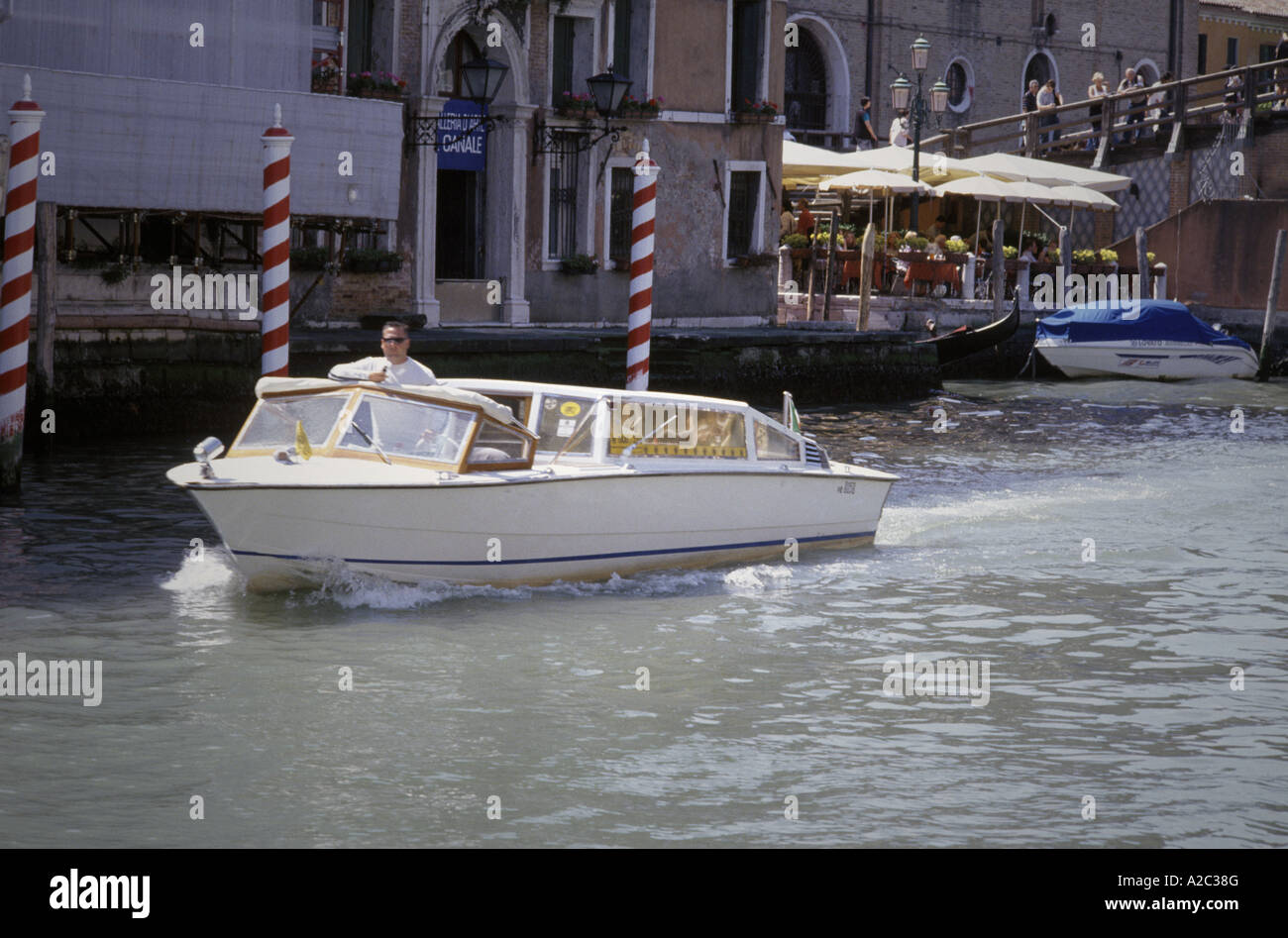 a taxi boat Venice Italy Stock Photo - Alamy