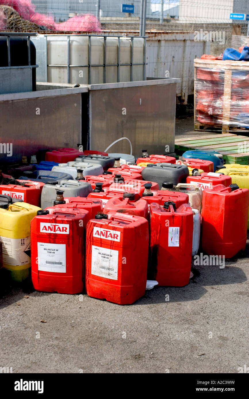 Oil Containers in the backyard of factory Stock Photo - Alamy