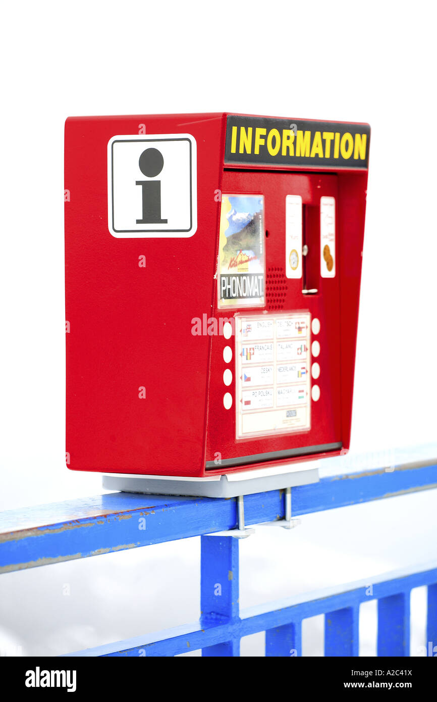 Information box Kitzsteinhorn Kaprun Austria Stock Photo - Alamy