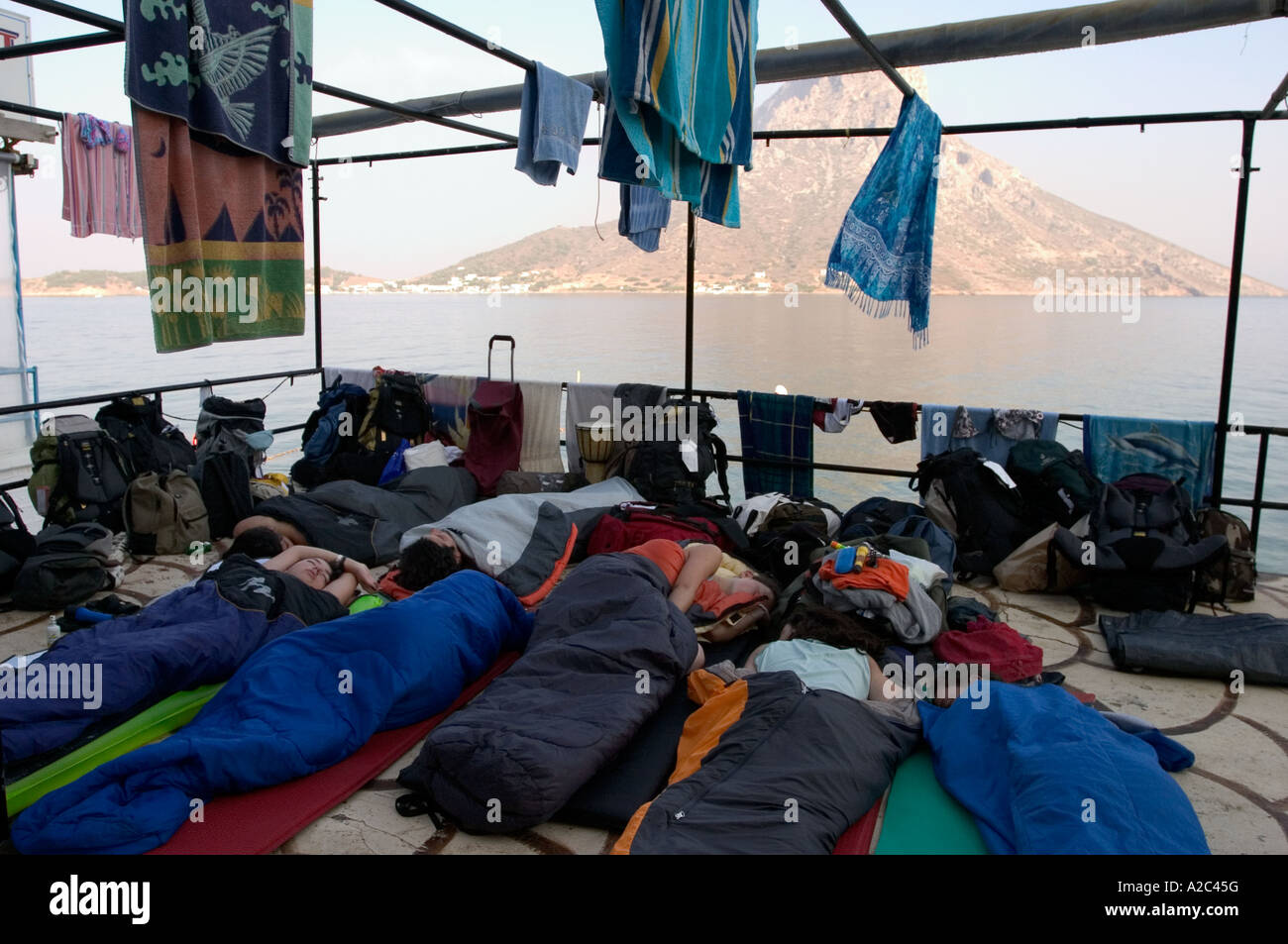 Lying on a terrace sleeping hi-res stock photography and images - Alamy