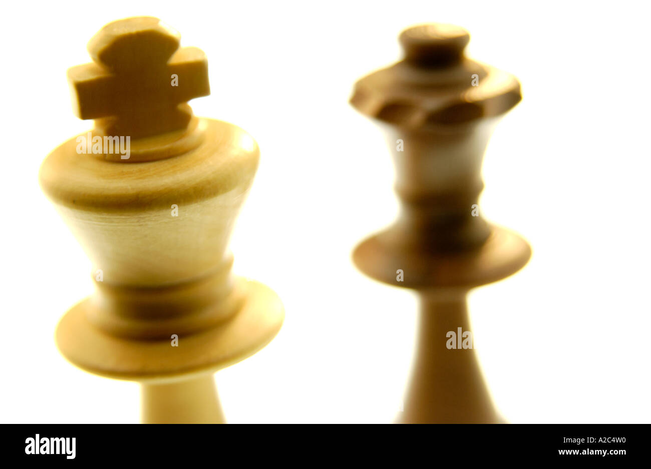 Two chess pieces are prominently displayed, hinting at an intense match ...