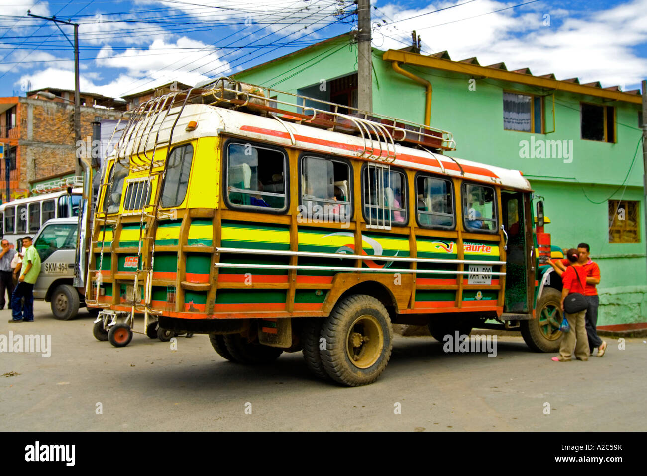 "chiva", a traditional colombian bus, Moniquirá, Boyacá, Colombia ...