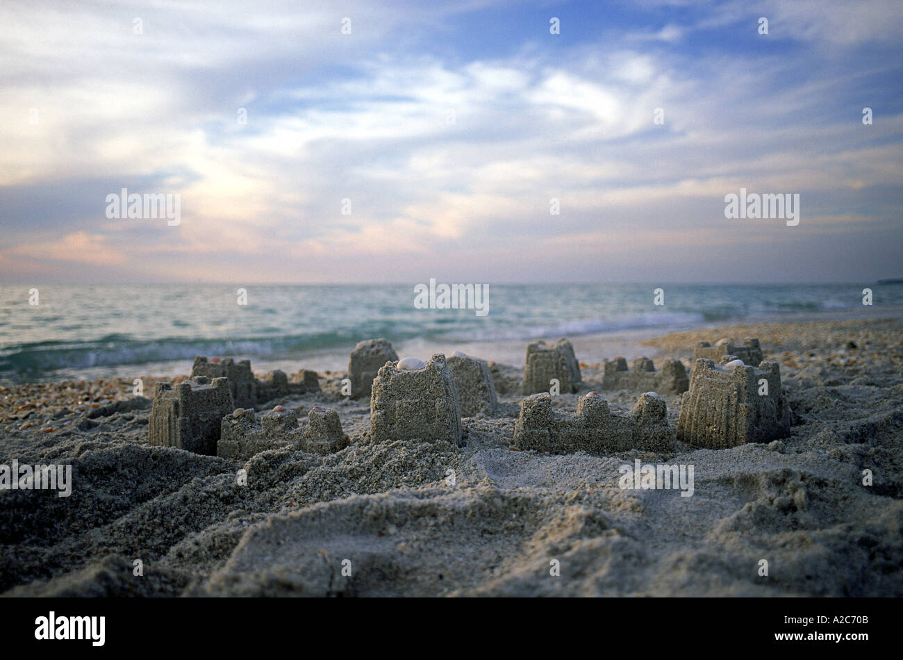 Sandcastle on a beach Captiva Island Florida USA Stock Photo - Alamy