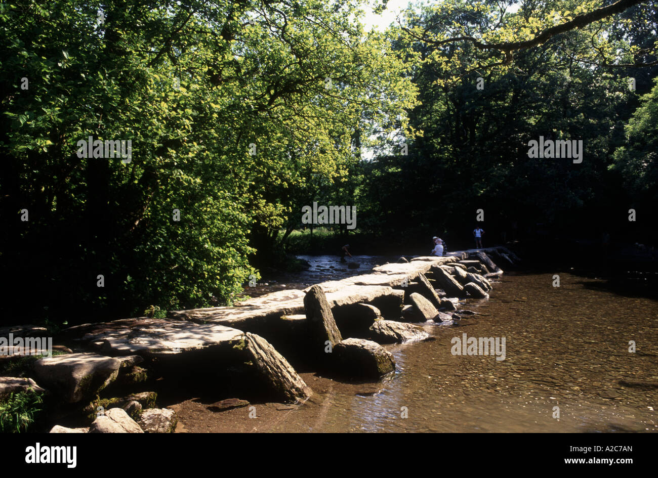 The Tarr Steps Exmoor Devon Stock Photo - Alamy