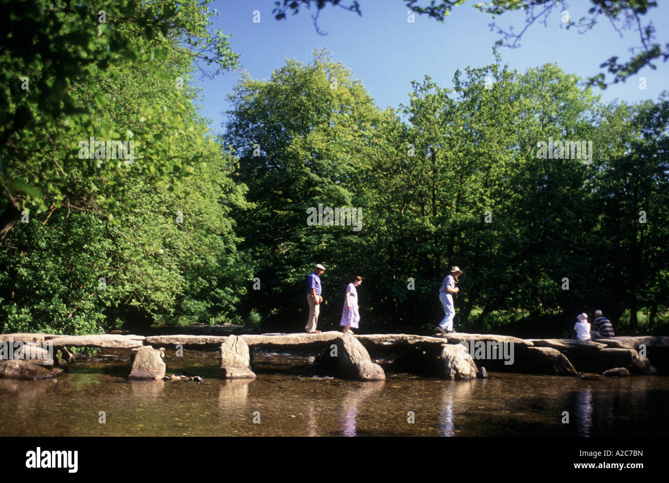 The Tarr Steps Exmoor Devon Stock Photo - Alamy