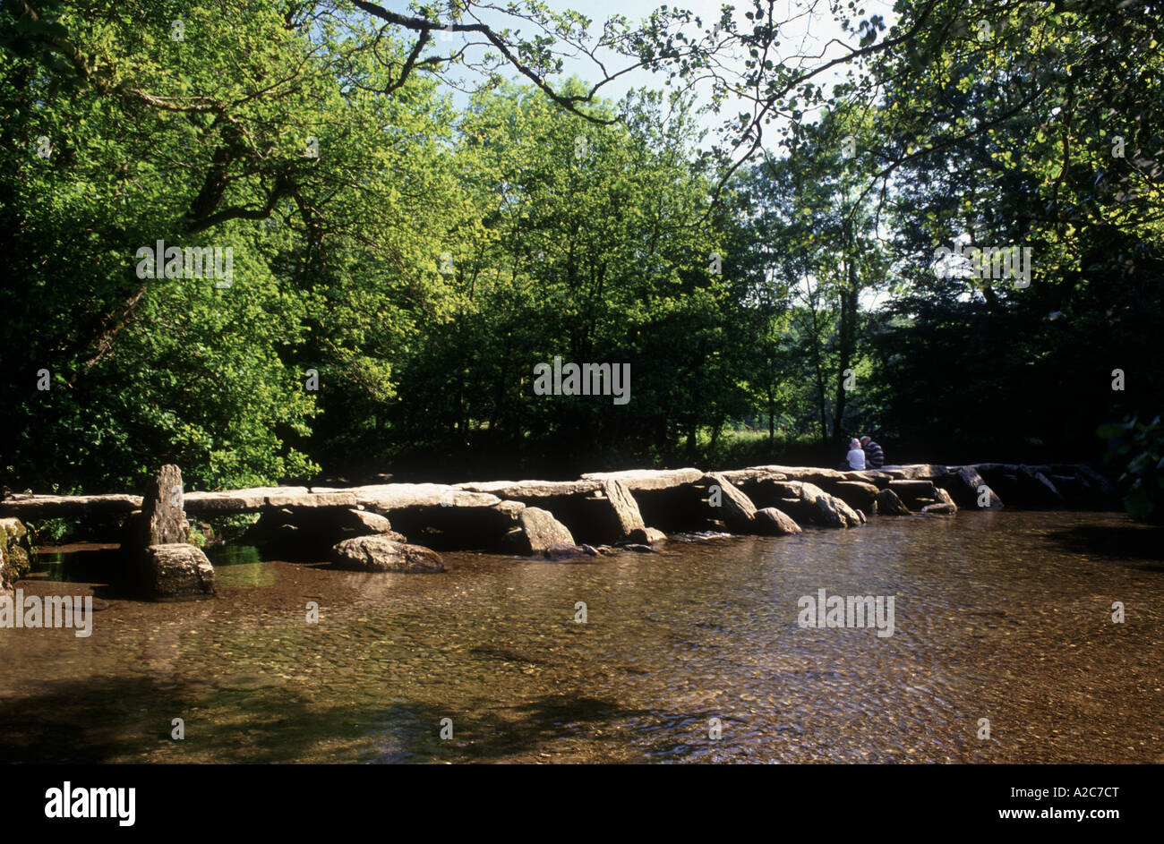 The Tarr Steps Exmoor Devon Stock Photo - Alamy