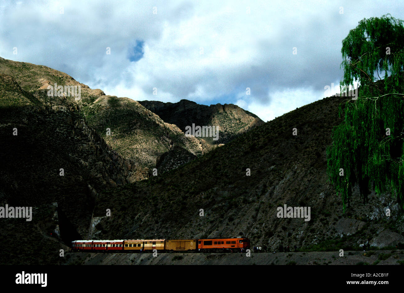 Train Villazon Uyuni. Bolivia Stock Photo - Alamy