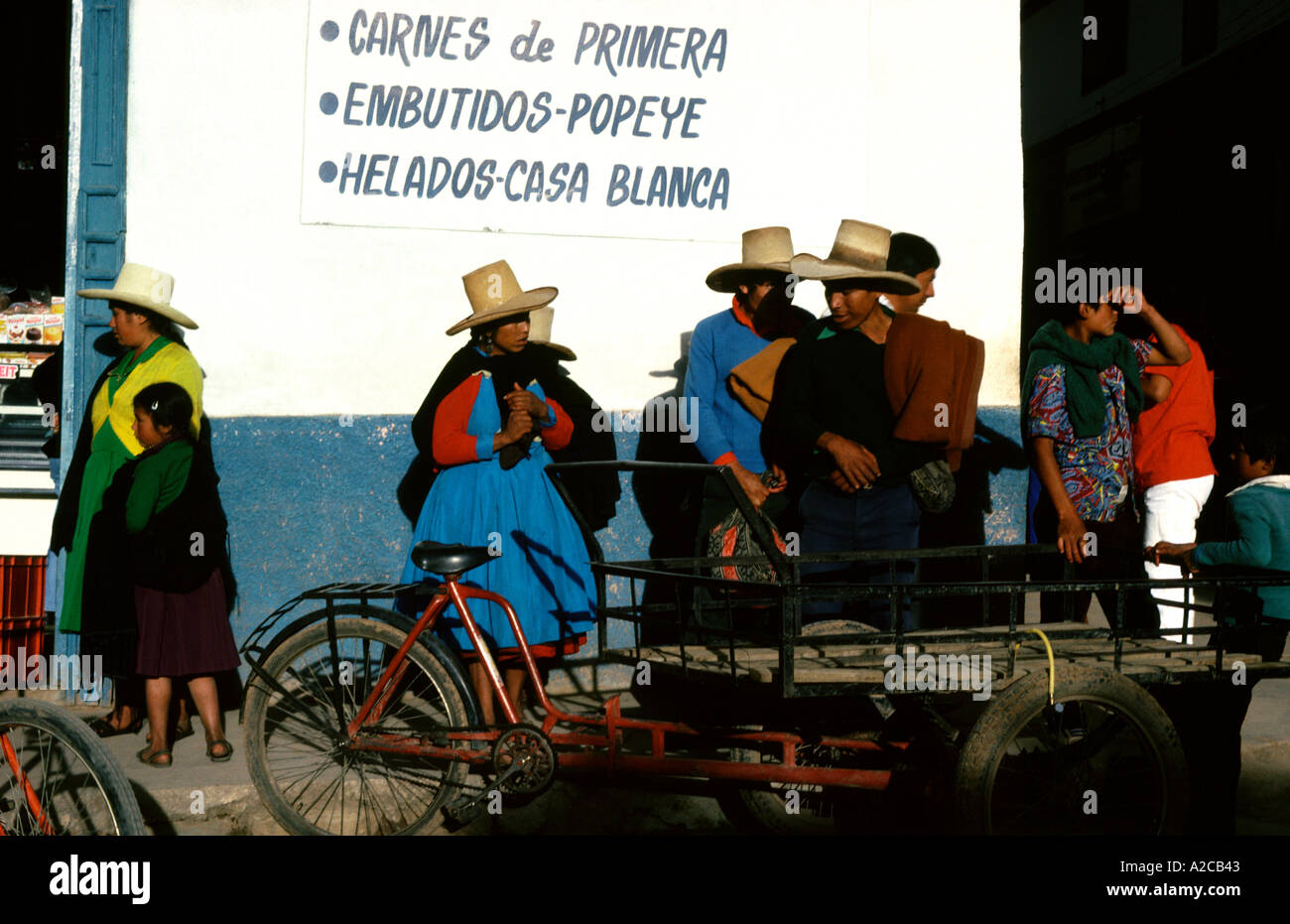 Local people on the street. Huamachuco. Peru Stock Photo - Alamy