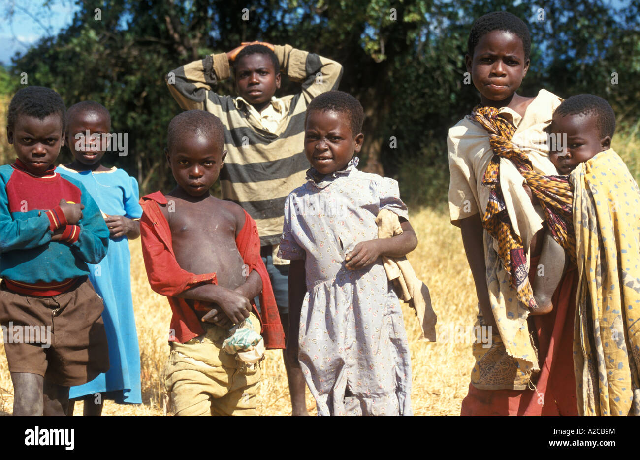 native children posing for the camera in Bwangu Mzimba in Malawi in ...