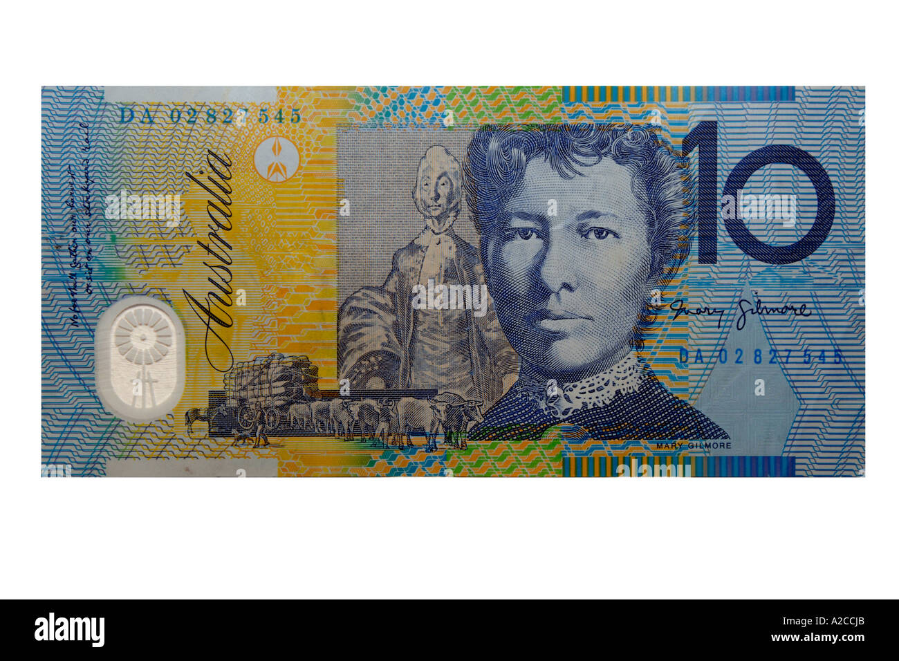An Australian 10 dollar note with the face of Mary Gilmore Stock Photo ...