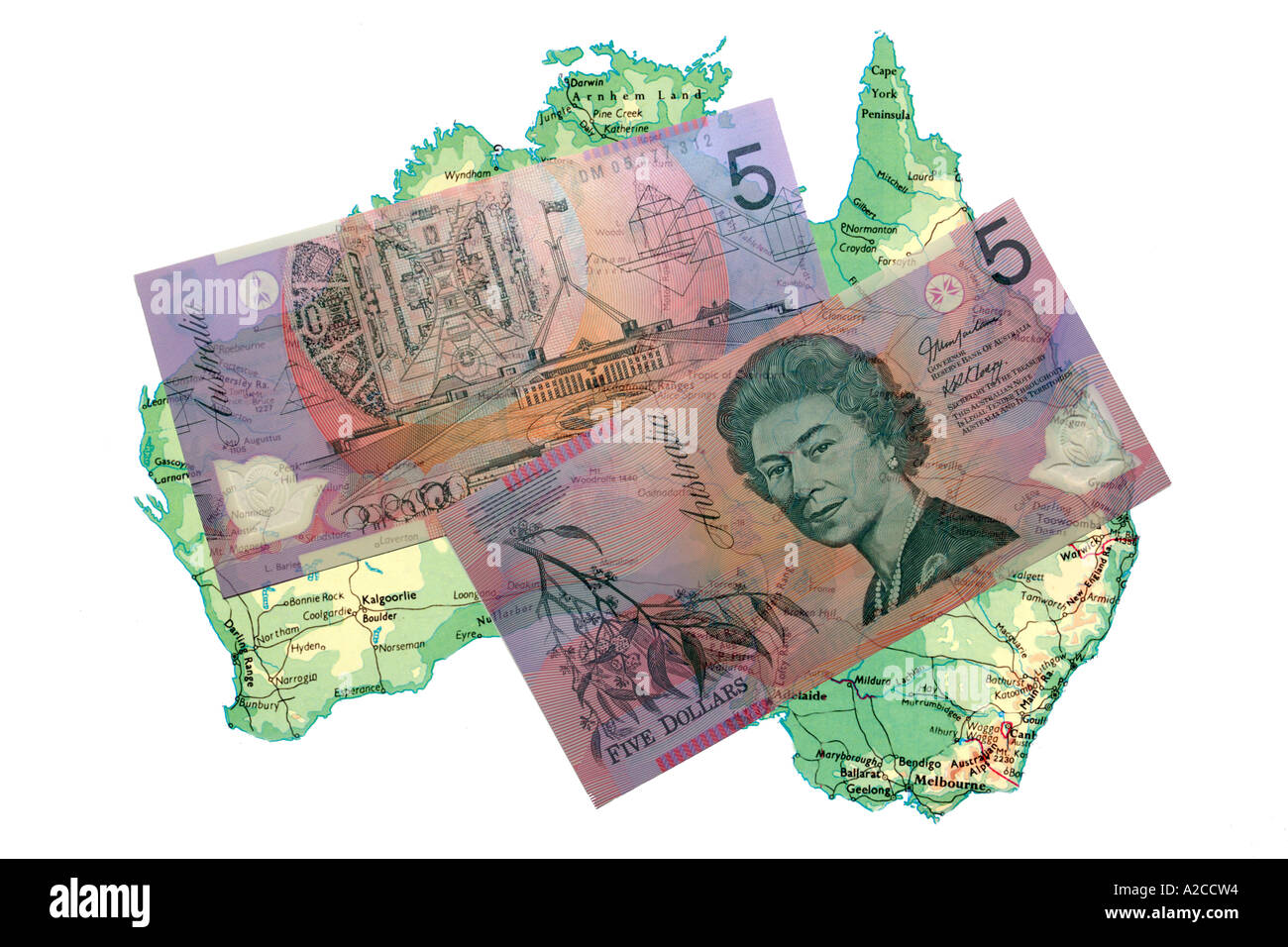 Australian dollar five Cut Out Stock Images & Pictures - Alamy