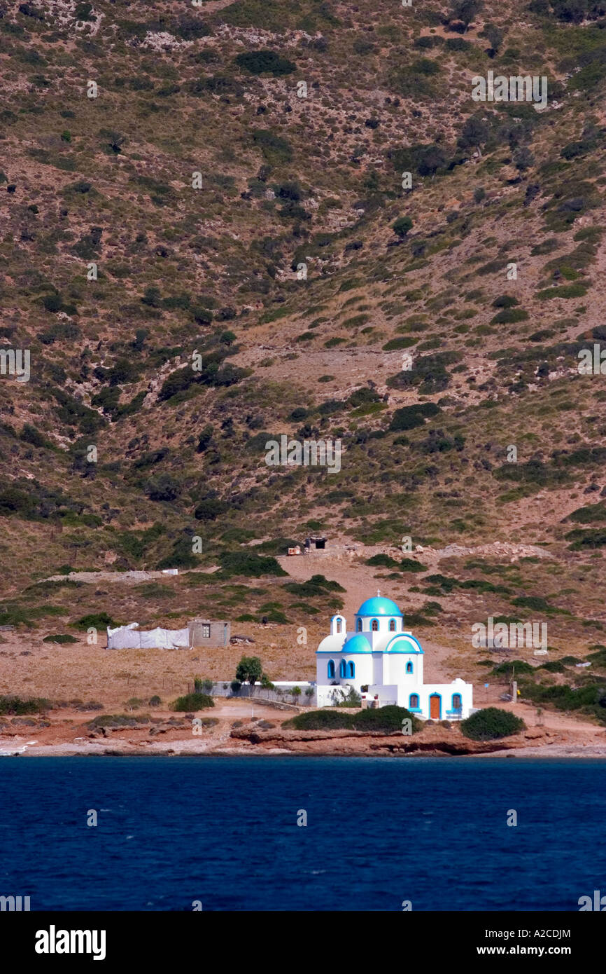 isolated chapel church in countryside of greece patmos Stock Photo - Alamy