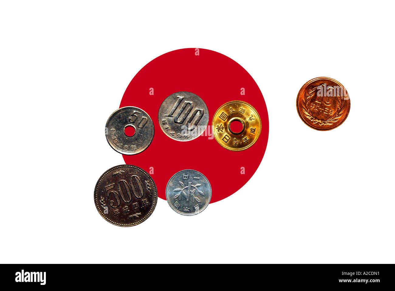 Coins japan japanese one yen hi-res stock photography and images - Alamy