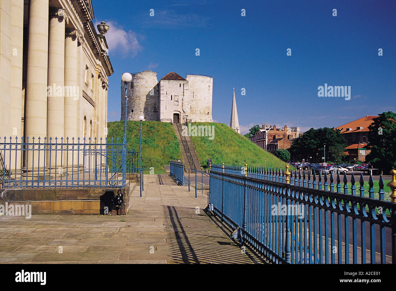 The Law Courts and Cliffords Tower in spring York North Yorkshire ...