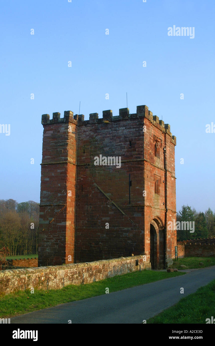 wetheral priory gatehouse Stock Photo - Alamy