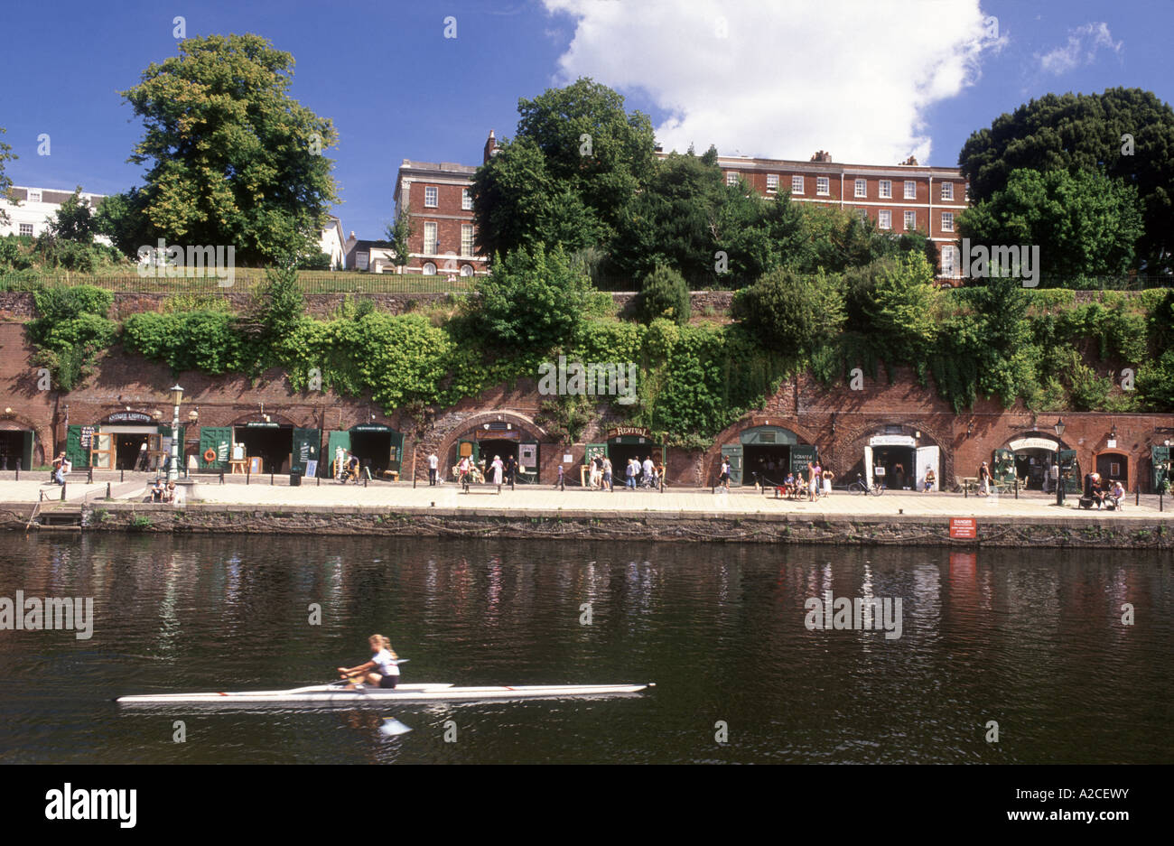 River Exe Quayside in Exeter City Devon. GPL 4303-406 Stock Photo - Alamy