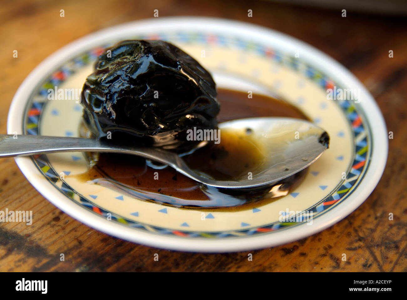 A traditional Greek sweet called a "spoon sweet" in this case a whole ...