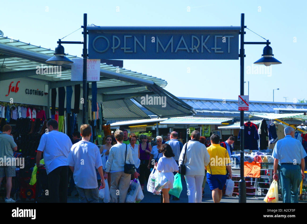 Bury market lancashire greater manchester england hi-res stock ...