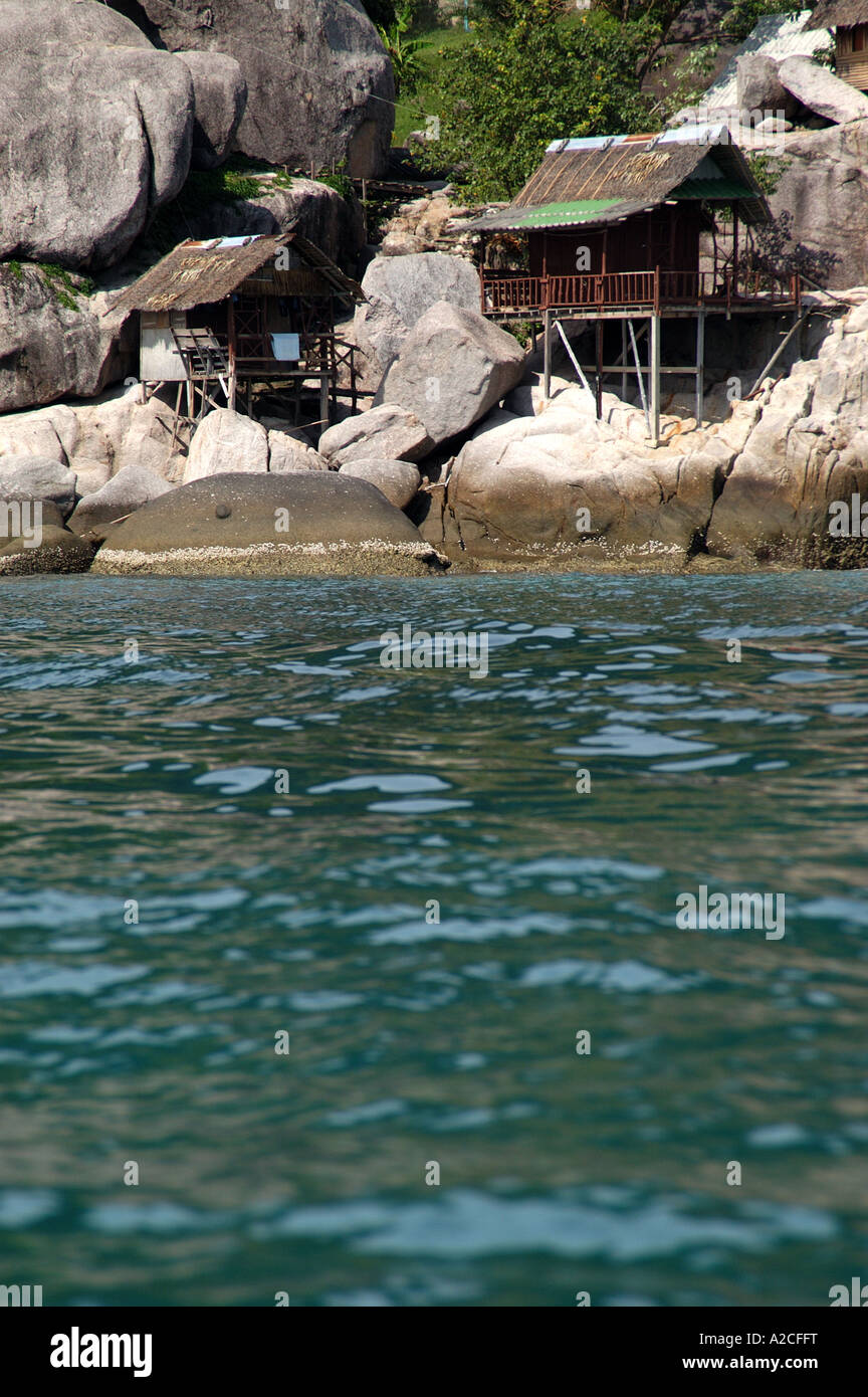 Old beach huts, Koh Tao Thailand Stock Photo - Alamy