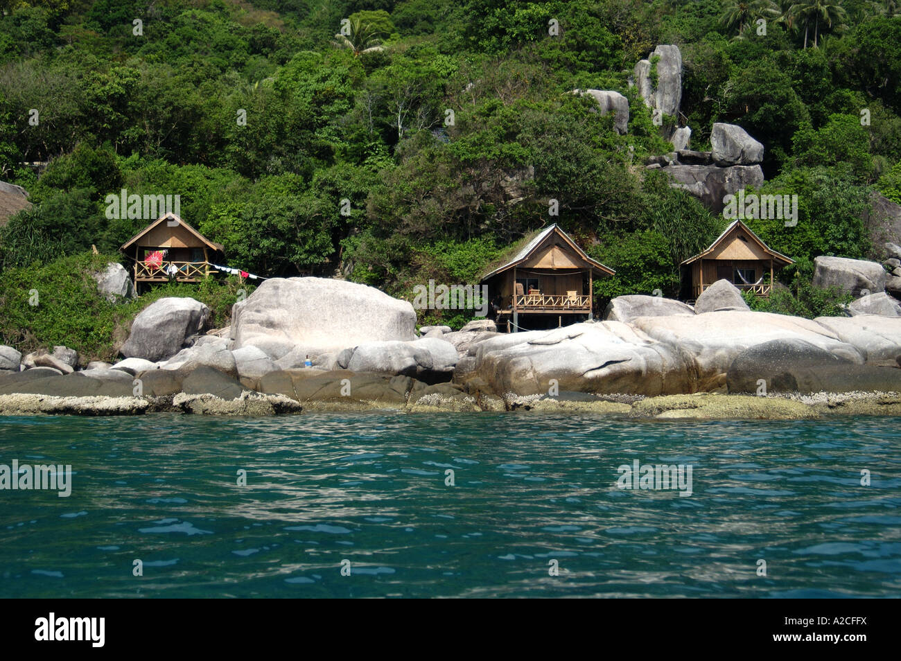 Beach huts, Koh Tao Thailand Stock Photo - Alamy
