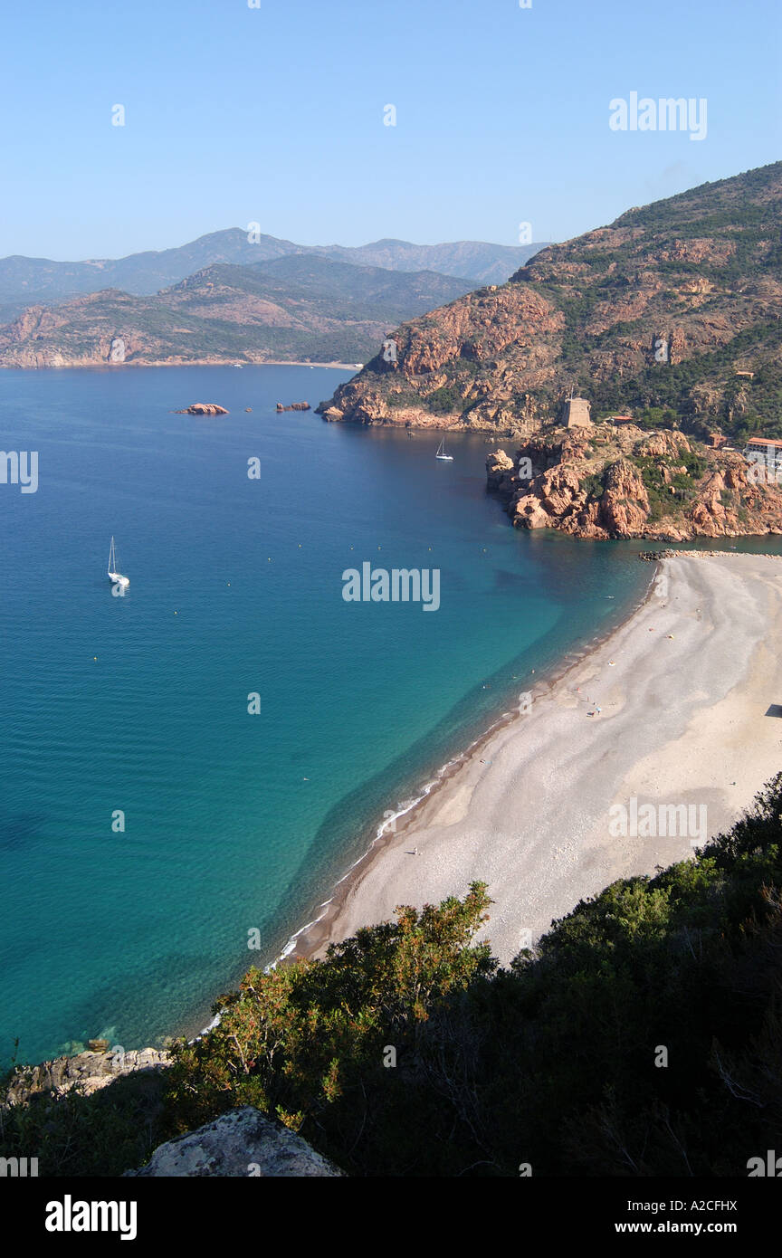 View of Plage de Porto, Porto Corsica Stock Photo - Alamy
