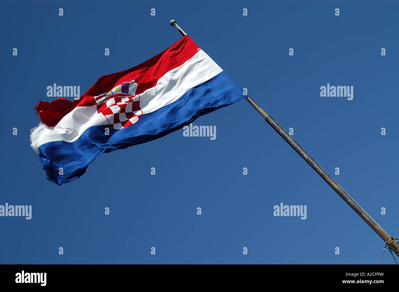 Croatian flag, Split Croatia Stock Photo - Alamy