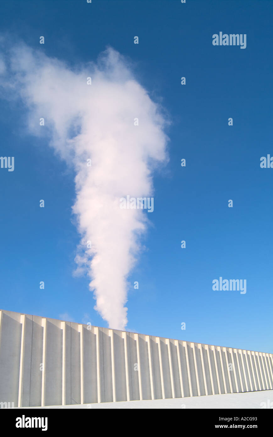 Steam Rising From Manufacturing Plant Stock Photo - Alamy