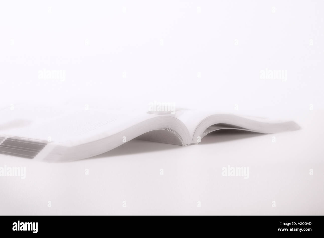 White Book On White Background Stock Photo - Alamy