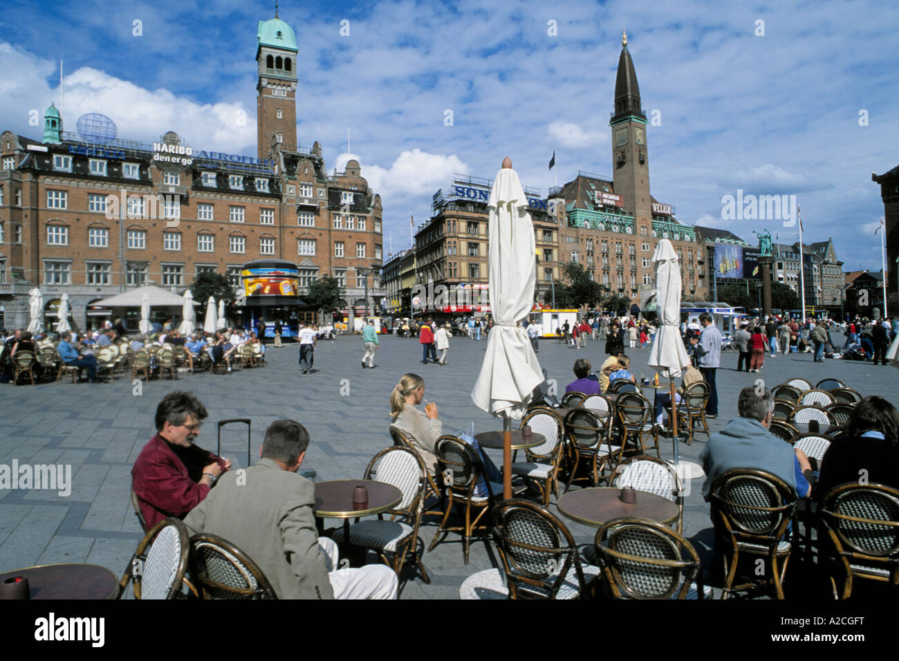 Denmark Copenhagen City Hall Square Stock Photo - Alamy