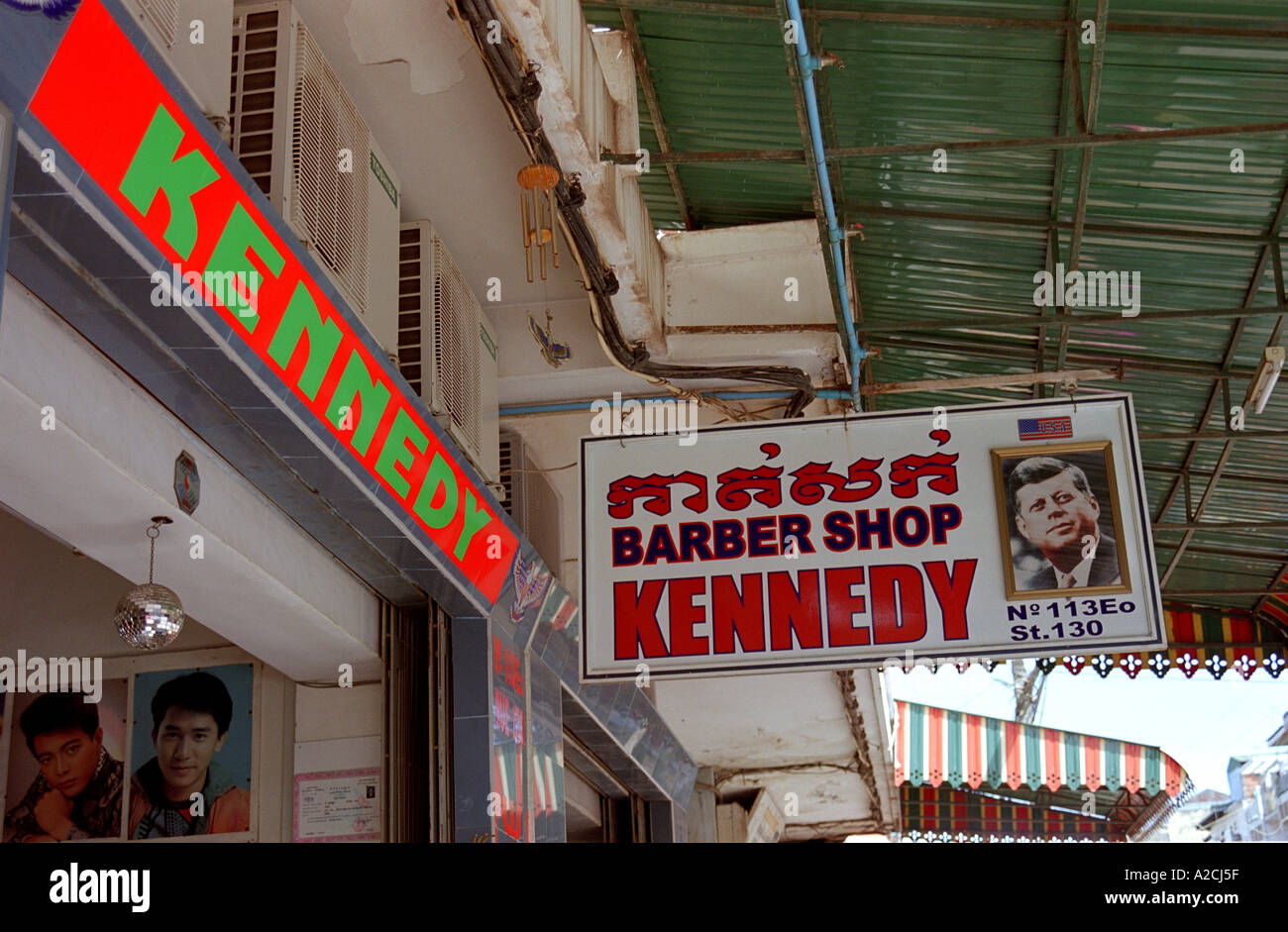 Kennedy barber shop Phnom Penh Cambodia Stock Photo - Alamy