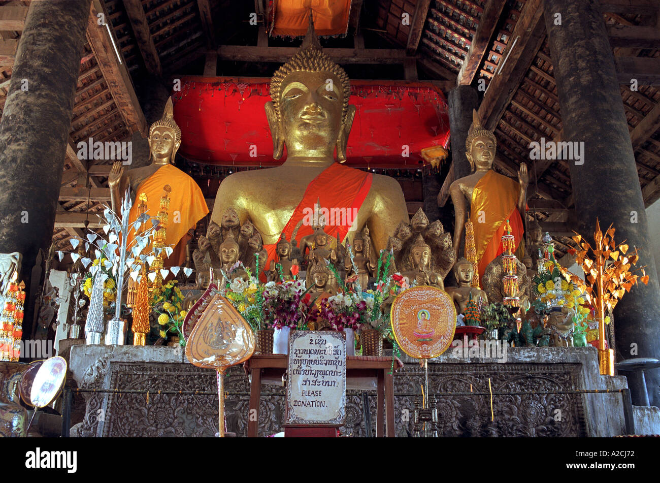 Temple Interior Luang Prabang Laos Stock Photo - Alamy