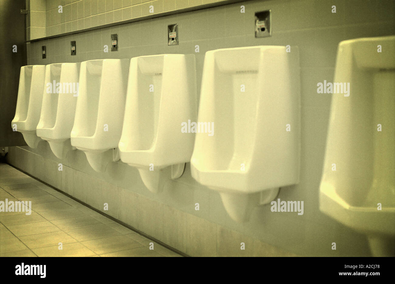 Row of Pissoirs in Public Washroom Stock Photo - Alamy