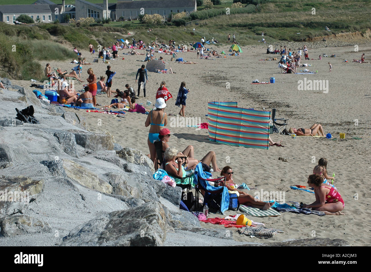 Busy beach scene in hi-res stock photography and images - Alamy