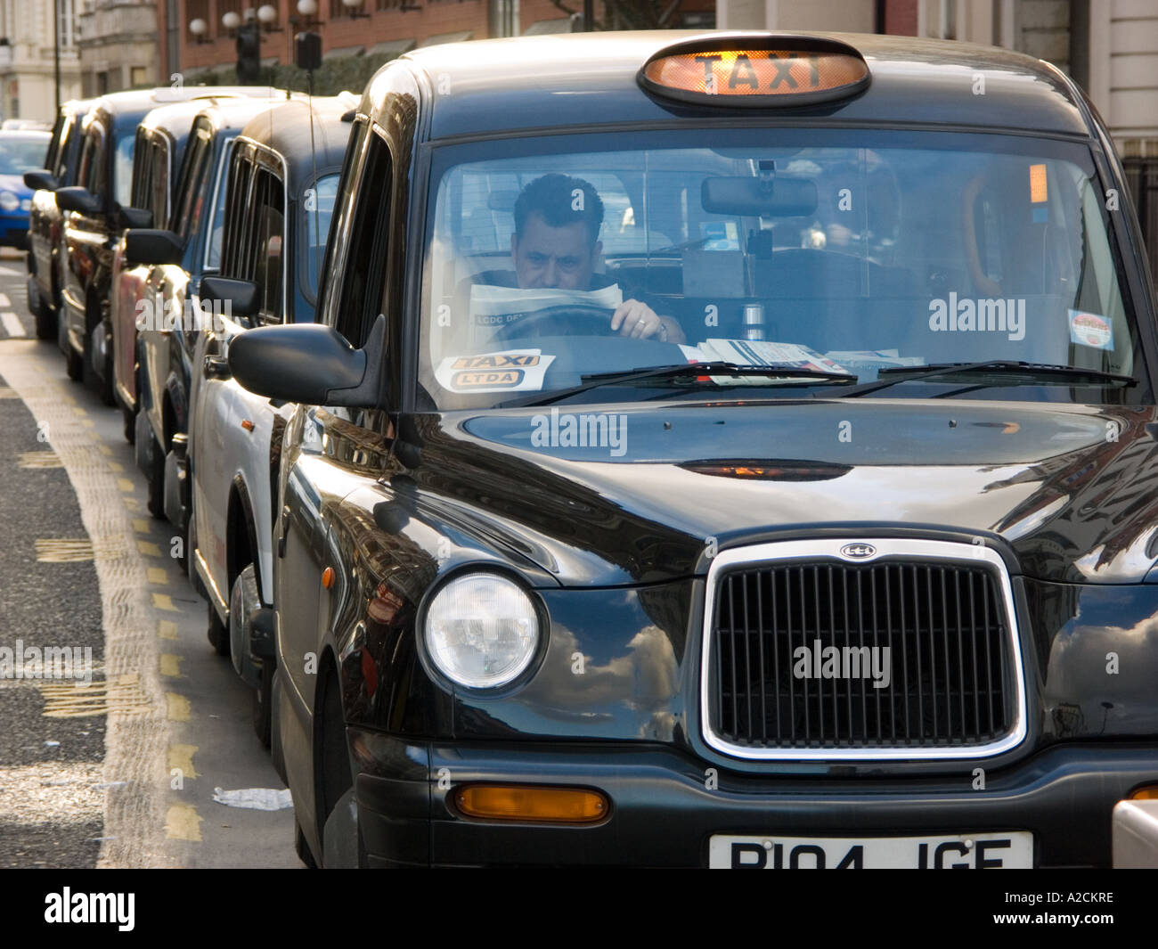 London Taxi Black Cab Rank South Kensington London England United ...