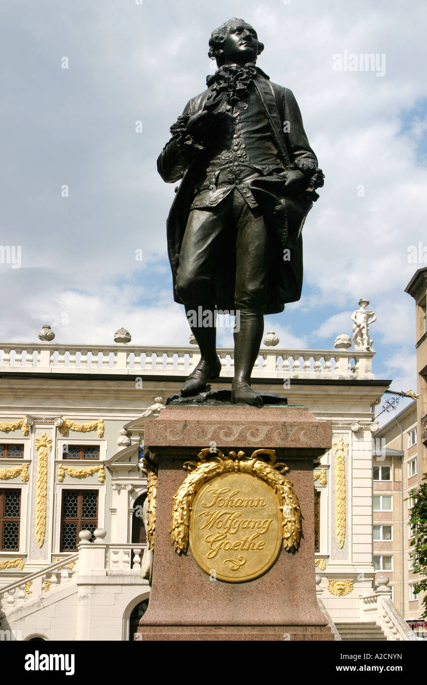 Statue of Johann Wolfgang Goethe in Leipzig , Germany Stock Photo - Alamy