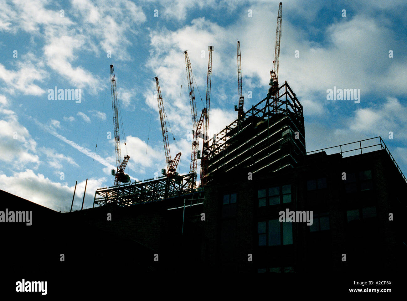 Tall office block under construction near Liverpool Street in London ...