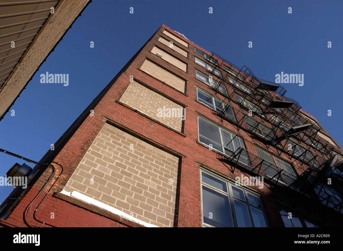 Industrial brick building Stock Photo - Alamy
